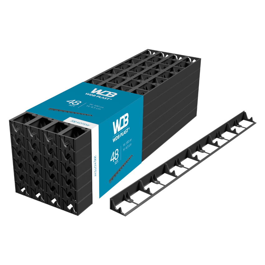 Obrzeże trawnikowe WDB PLAST® Pro Border 45mm 48 metrów + 200 kotew ...